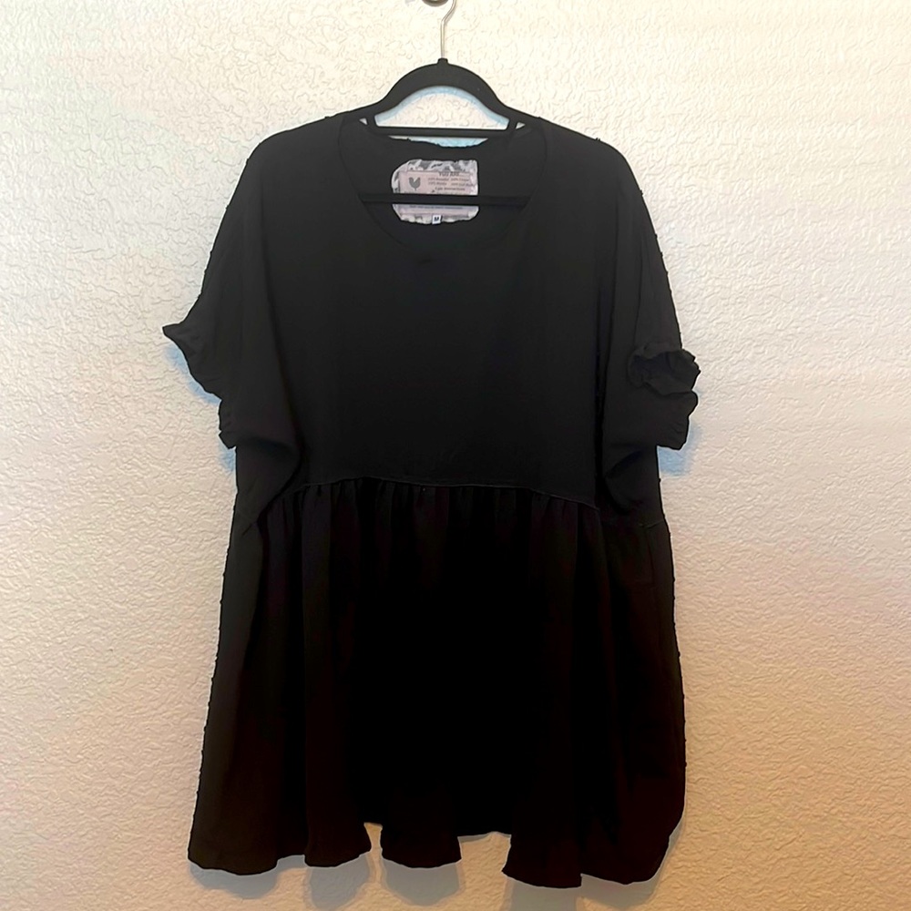 Black Farmhouse Frocks Dress - Gem